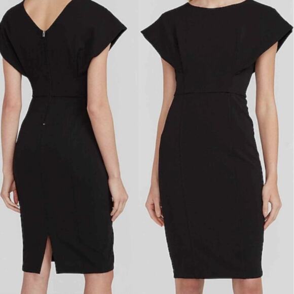 Express | Dresses | New Express Womens Cap Sleeve V Back Sheath Dress M ...